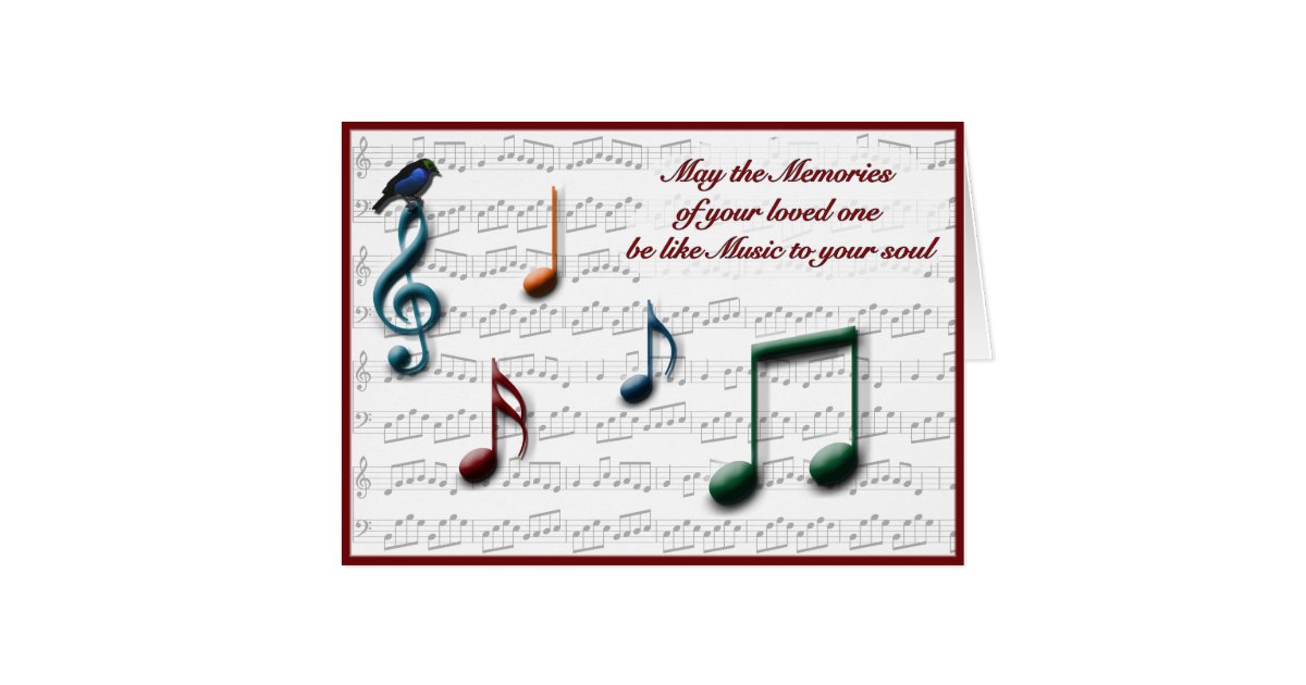 Music Sympathy Card | Zazzle.com