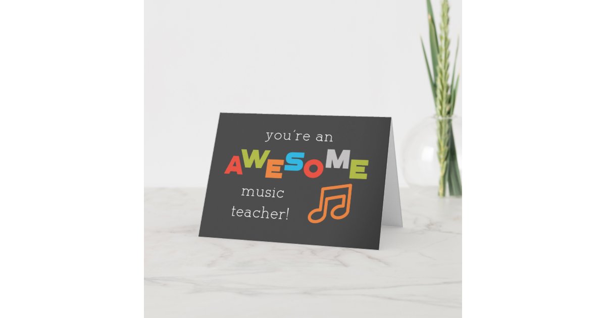 Music Teacher Appreciation Day Music Notes Awesome | Zazzle