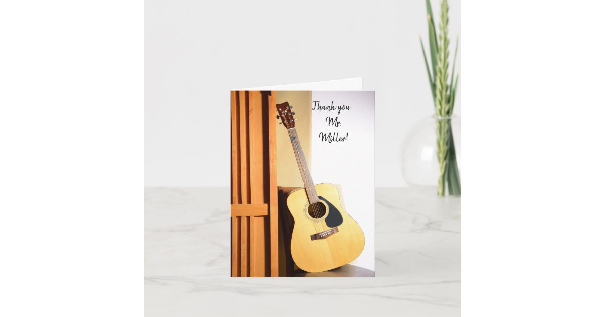 Music Teacher Appreciation Day Thank You Card | Zazzle