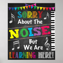 Music Teacher Classroom Printable Poster | Zazzle