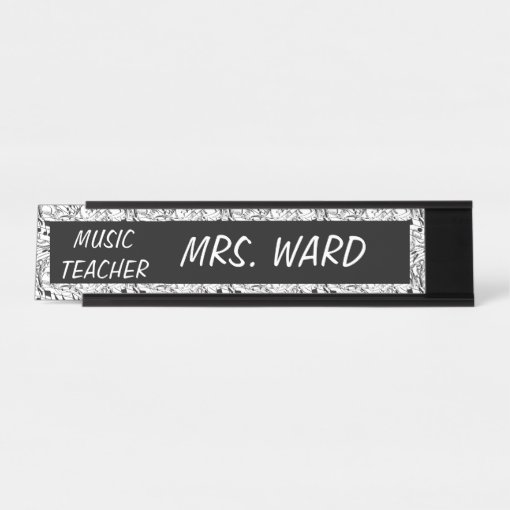 MUSIC TEACHER DESK NAME PLATE | Zazzle