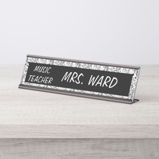MUSIC TEACHER DESK NAME PLATE | Zazzle