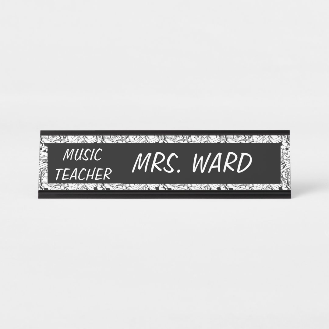 MUSIC TEACHER DESK NAME PLATE | Zazzle