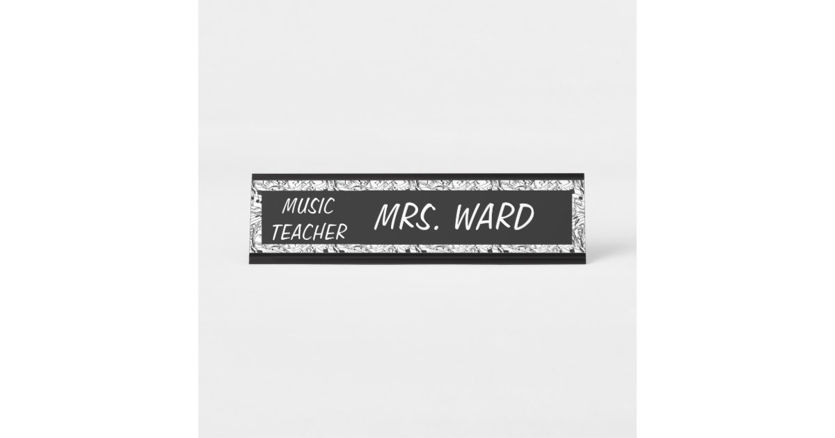 MUSIC TEACHER DESK NAME PLATE | Zazzle