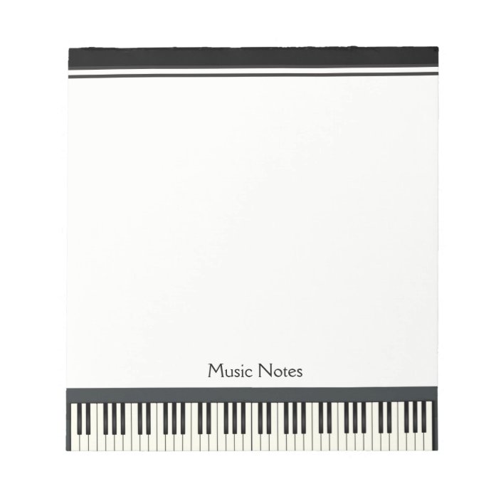 Music Teacher Piano Keyboard Musician Pianist DJ Notepad | Zazzle.com