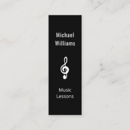 Music Teacher QR code Treble Clef Symbol Mini Business Card | Zazzle
