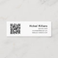 Music Teacher QR code Treble Clef Symbol Mini Business Card | Zazzle