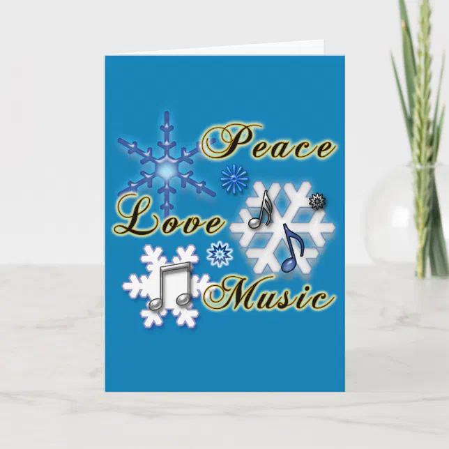 Music Teacher Snowflakes Non-Denominational Holiday Card | Zazzle