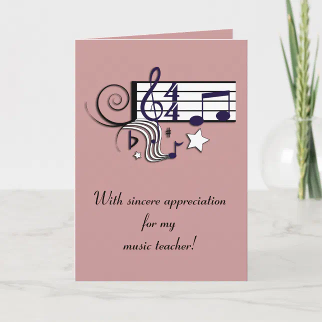 Music Teacher Thank You | Zazzle