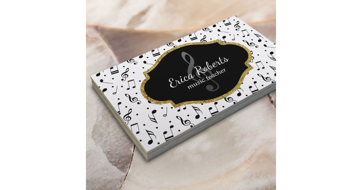 Music Teacher Vocal Coach Singer Musical Business Card | Zazzle