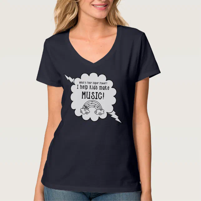 Music Teachers T-Shirt "What's Your Super Power?" | Zazzle