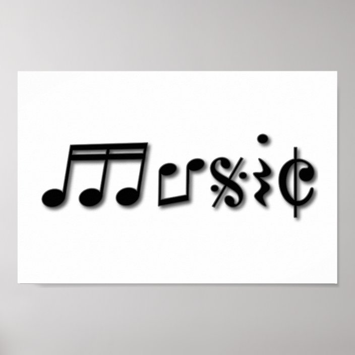 Music Text Design Poster | Zazzle.com