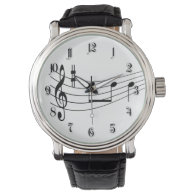 Music themed watches for Men - Gifts for Musicians and Music Lovers