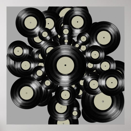 music theme decor vinyl records | Zazzle.com