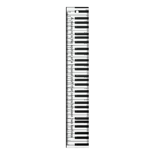 Music Theme Long Piano Keys Rulers | Zazzle