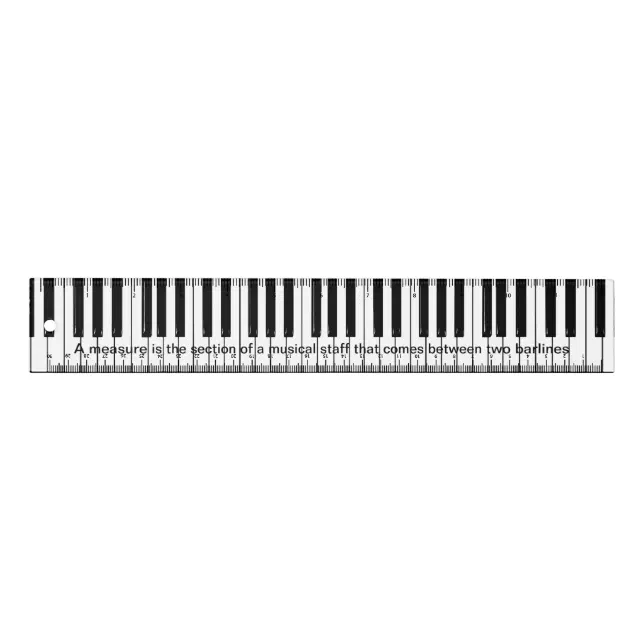 Music Theme Long Piano Keys Rulers | Zazzle