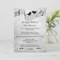 Music Theme Post or After Wedding Photo Invitation | Zazzle