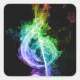 music theme square sticker | Zazzle