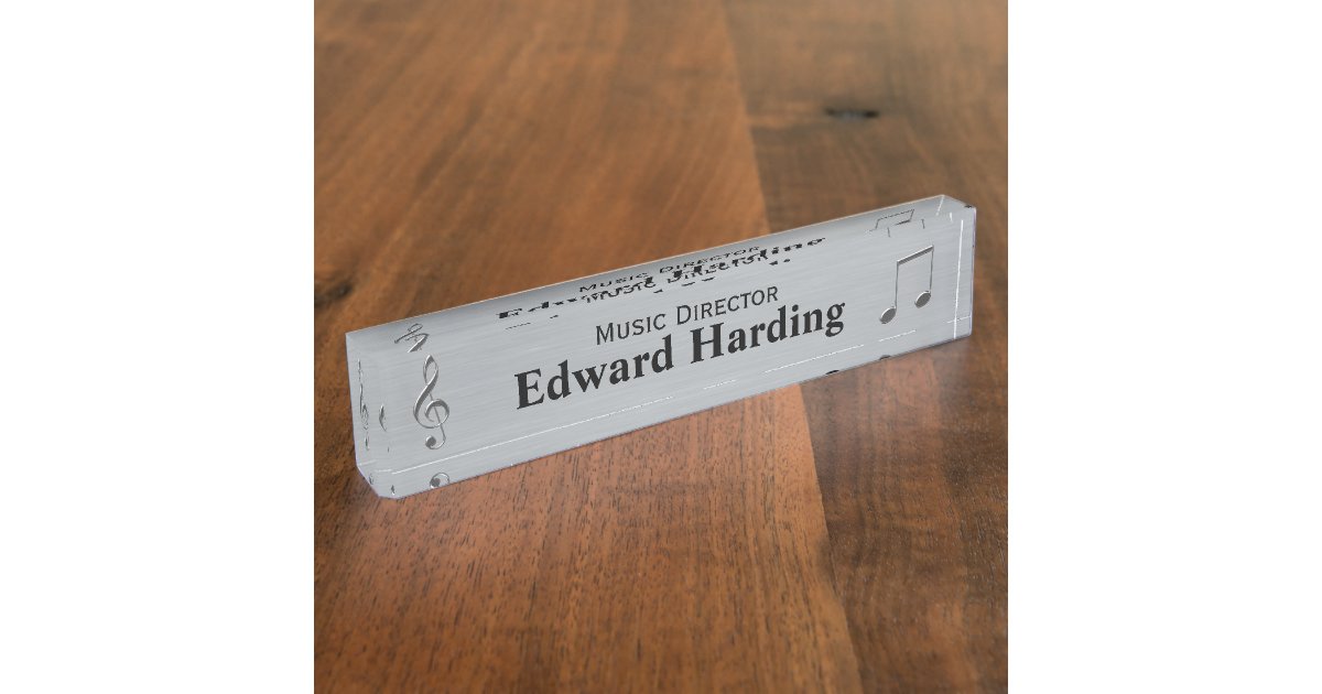 Music Themed Custom Desk Nameplate | Zazzle