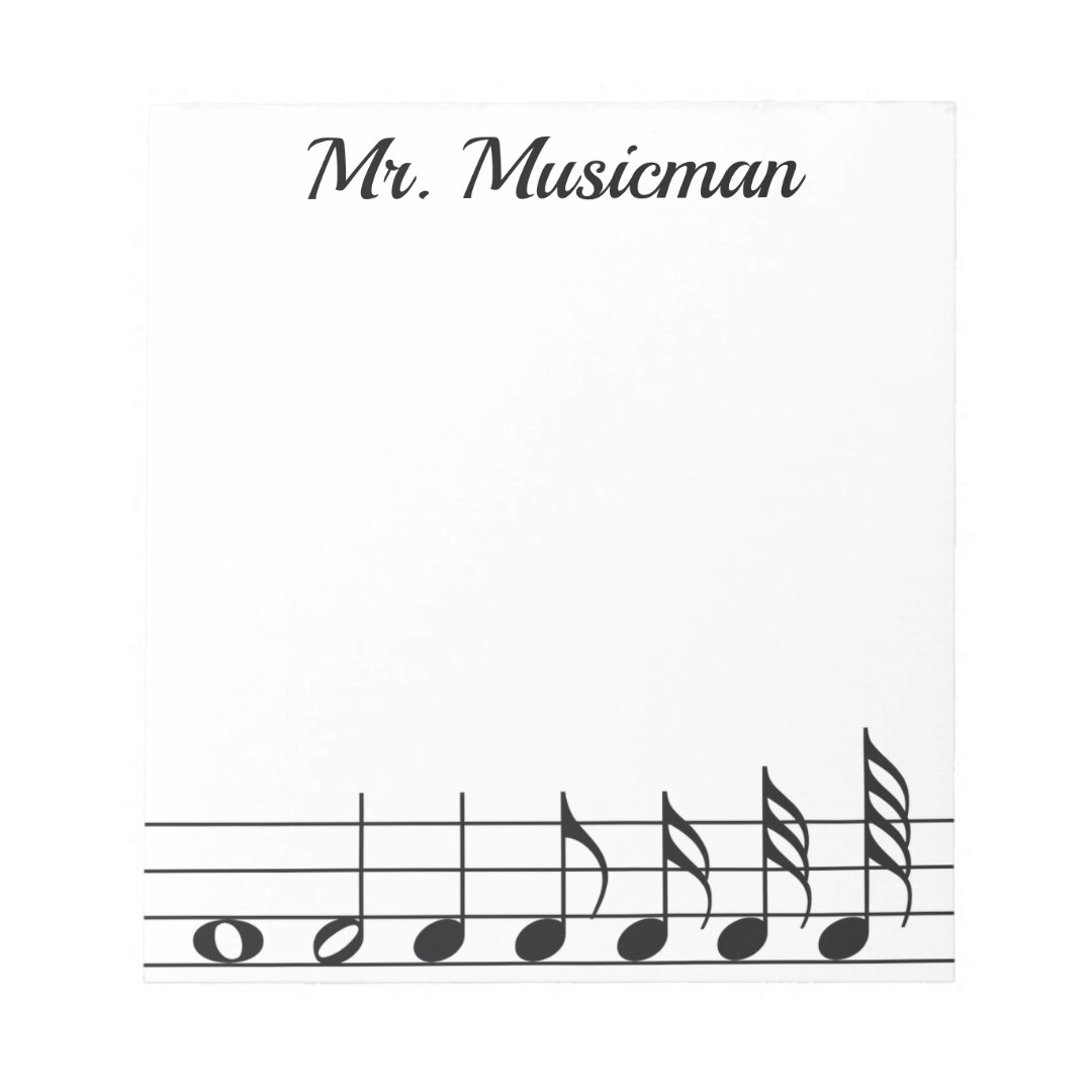 Music Themed Notepad | Zazzle