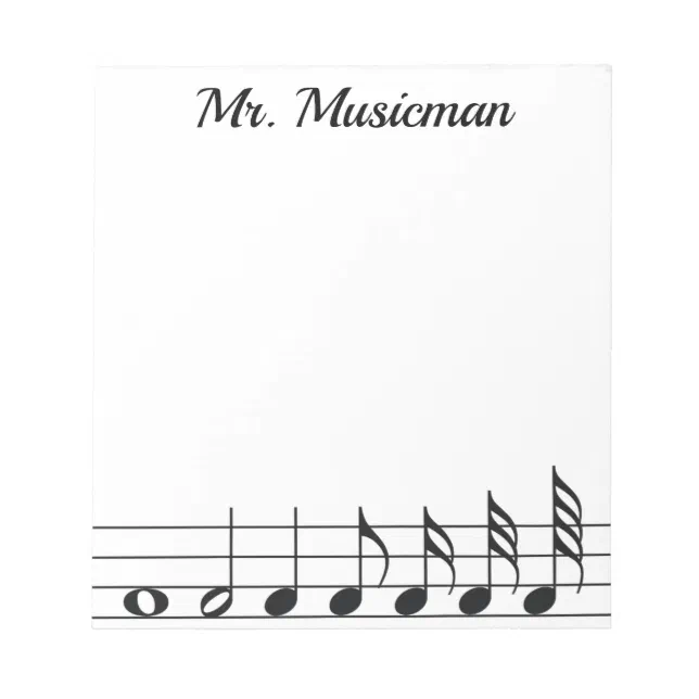 Music Themed Notepad | Zazzle