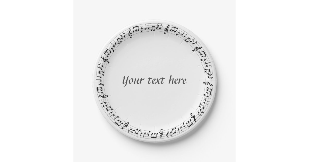 Music Themed Paper Party Plates For Musicians Or M | Zazzle