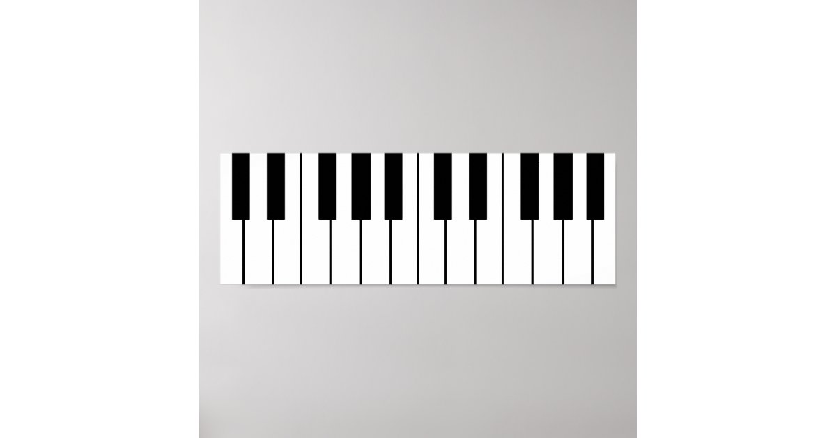 music-themed piano keys poster | Zazzle