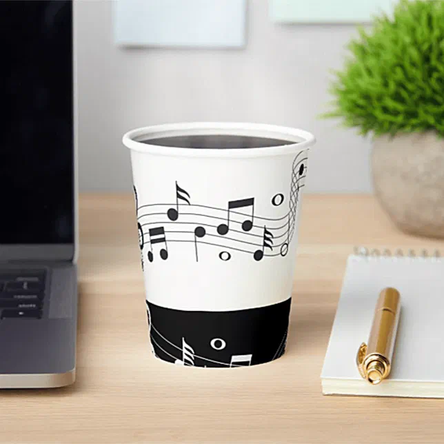 Music Themed Picnic & Party Paper Cups | Zazzle