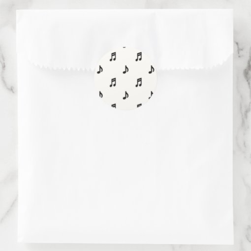 Music Themed Stickers :: Black Music Notes | Zazzle