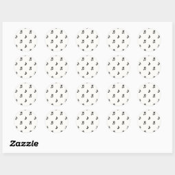Music Themed Stickers :: Black Music Notes | Zazzle