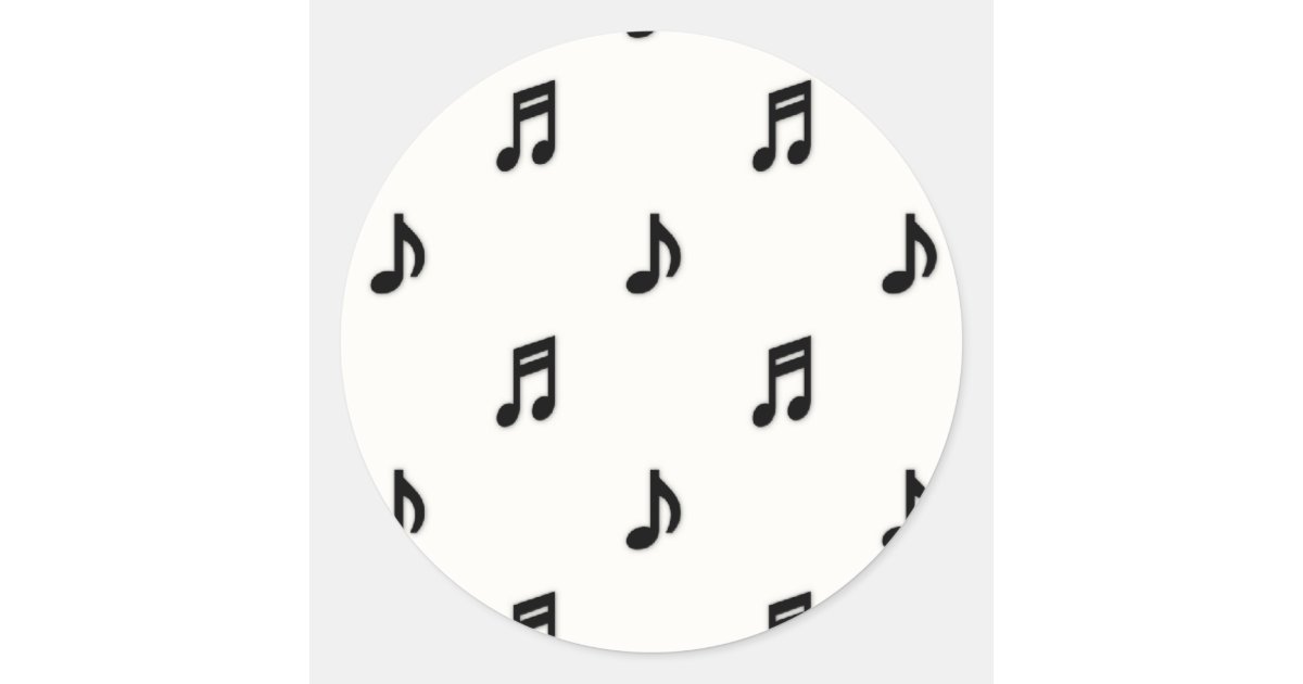 Music Themed Stickers :: Black Music Notes | Zazzle