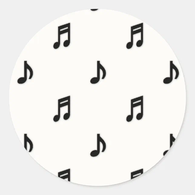 Music Themed Stickers :: Black Music Notes | Zazzle