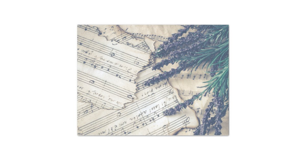 Music Tissue Paper Decoupage Gift Wrap | Zazzle