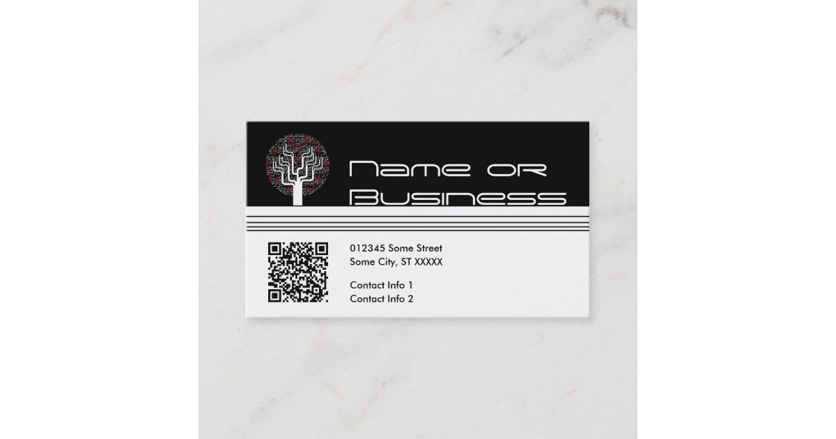 music tree : qr code business card | Zazzle