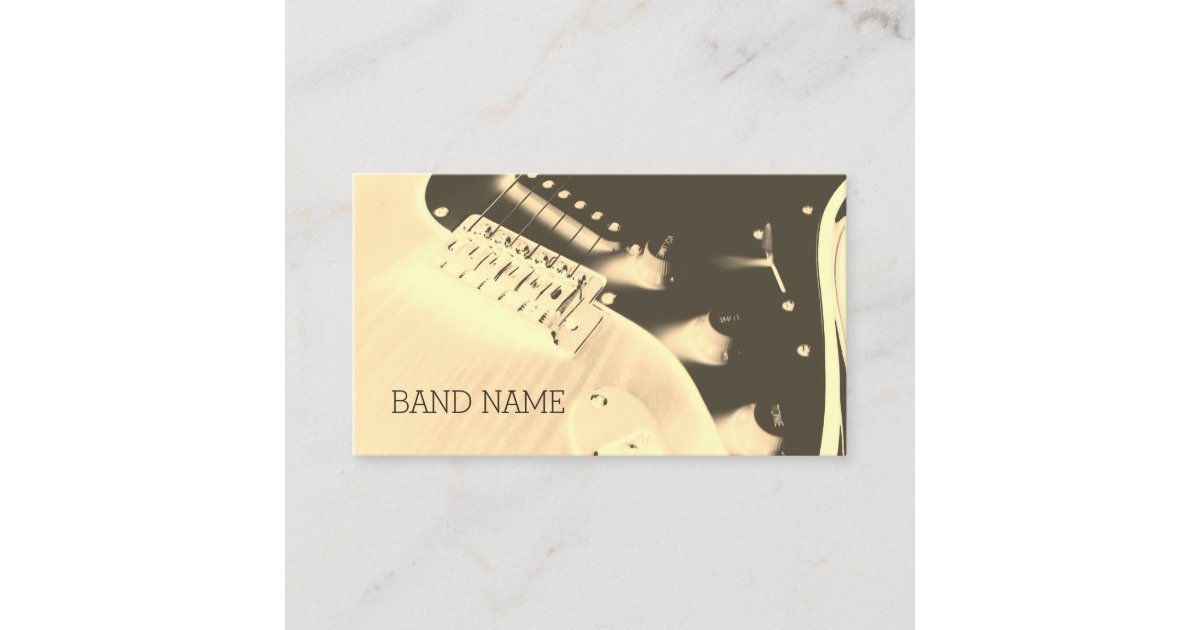 Musical artist guitar artistic cover business card | Zazzle
