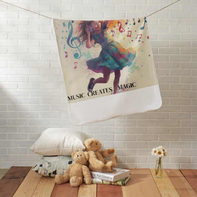 Musical Baby Blanket – Cute Music Notes Infant | Zazzle