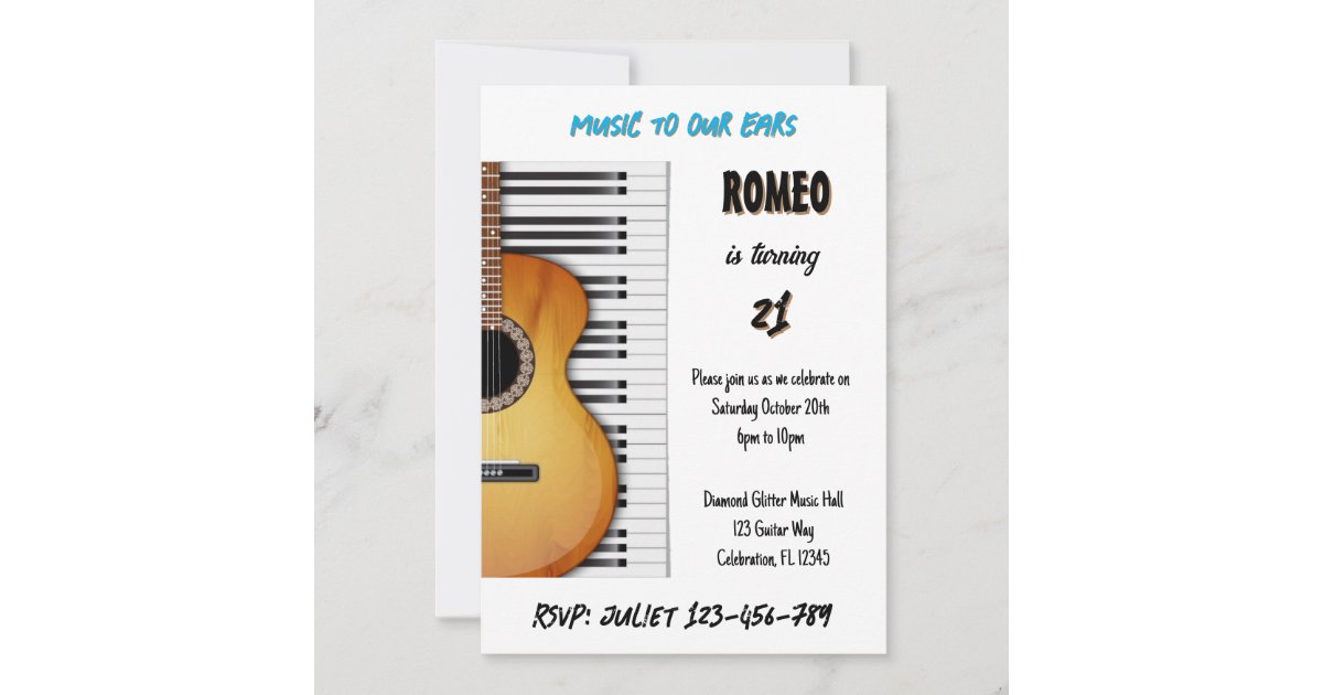 Musical Birthday Invitation | Zazzle