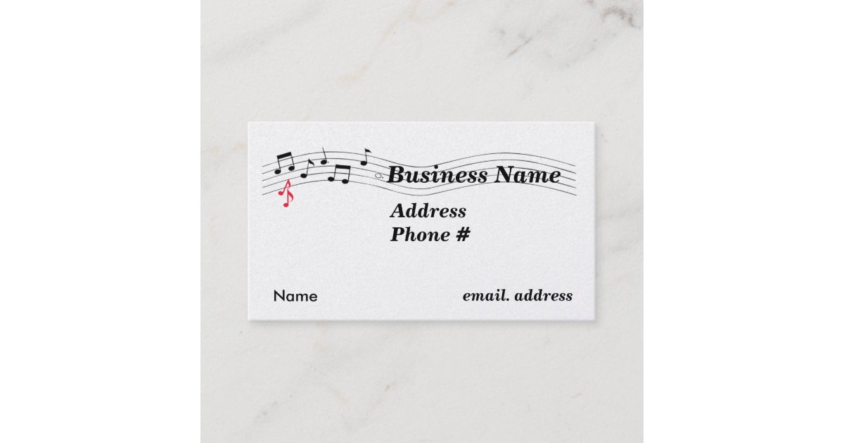 Musical Business Card | Zazzle