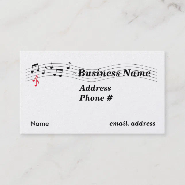 Musical Business Card | Zazzle