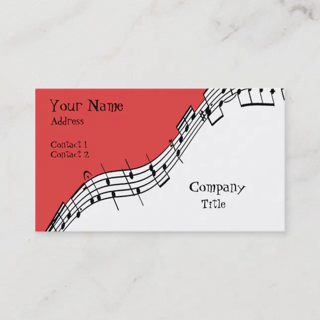 Musical Business Card | Zazzle