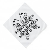 Musical Butterfly Music Note Scroll Design Bandana | Zazzle