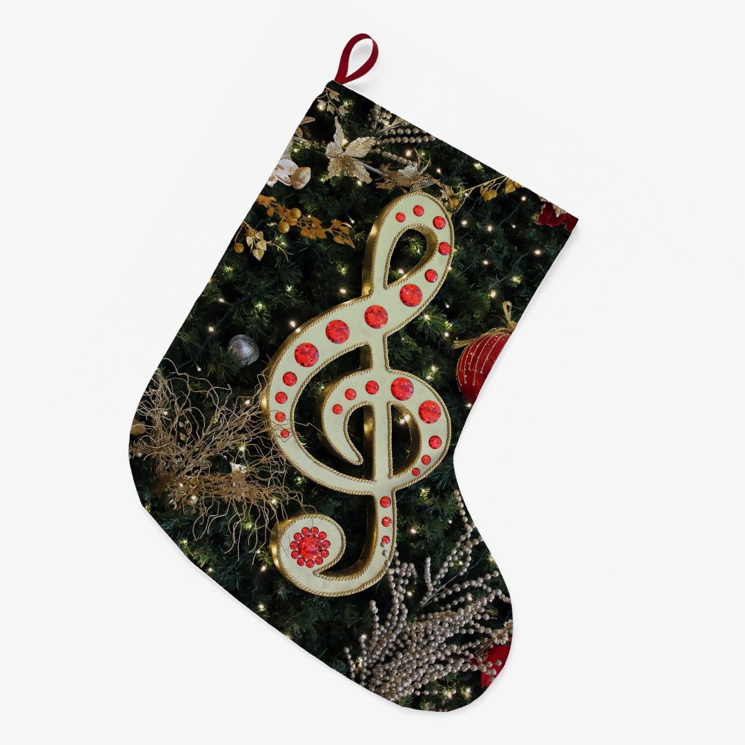 Musical Christmas Stocking Design | Zazzle