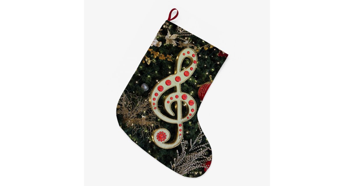 Musical Christmas Stocking Design | Zazzle