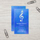 Musical Clef Logo Vocalist Singer Watercolor Music Business Card | Zazzle