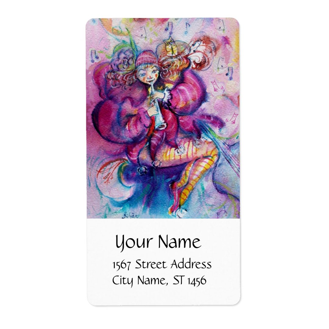 MUSICAL CLOWN LABEL | Zazzle