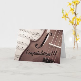 Musical Congratulations Card | Zazzle