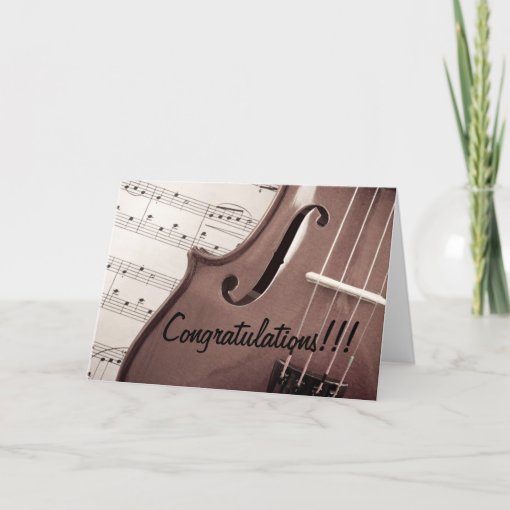 Musical Congratulations Card | Zazzle