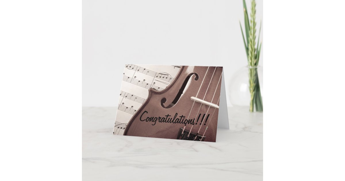 Musical Congratulations Card | Zazzle