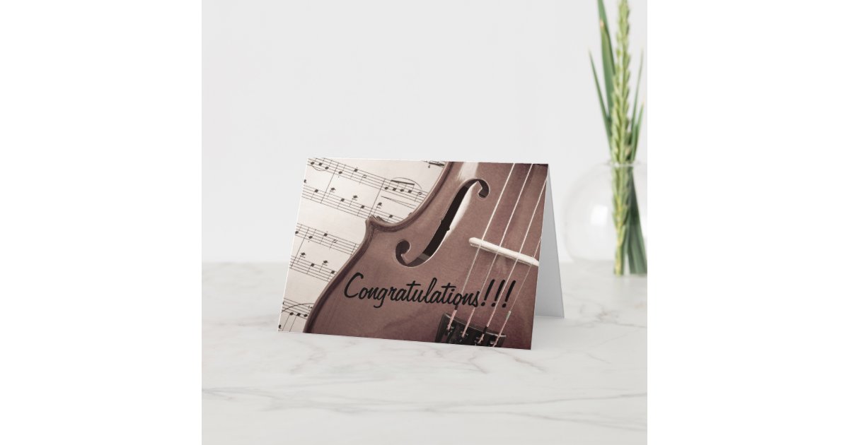 Musical Congratulations Card | Zazzle