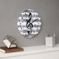 Musical Design Wall Clock | Zazzle